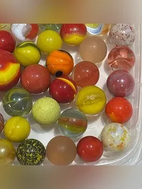 Other | Lot Of 55 Assorted Glass Marbles Mixed Colors Swirl Cats Eye ...